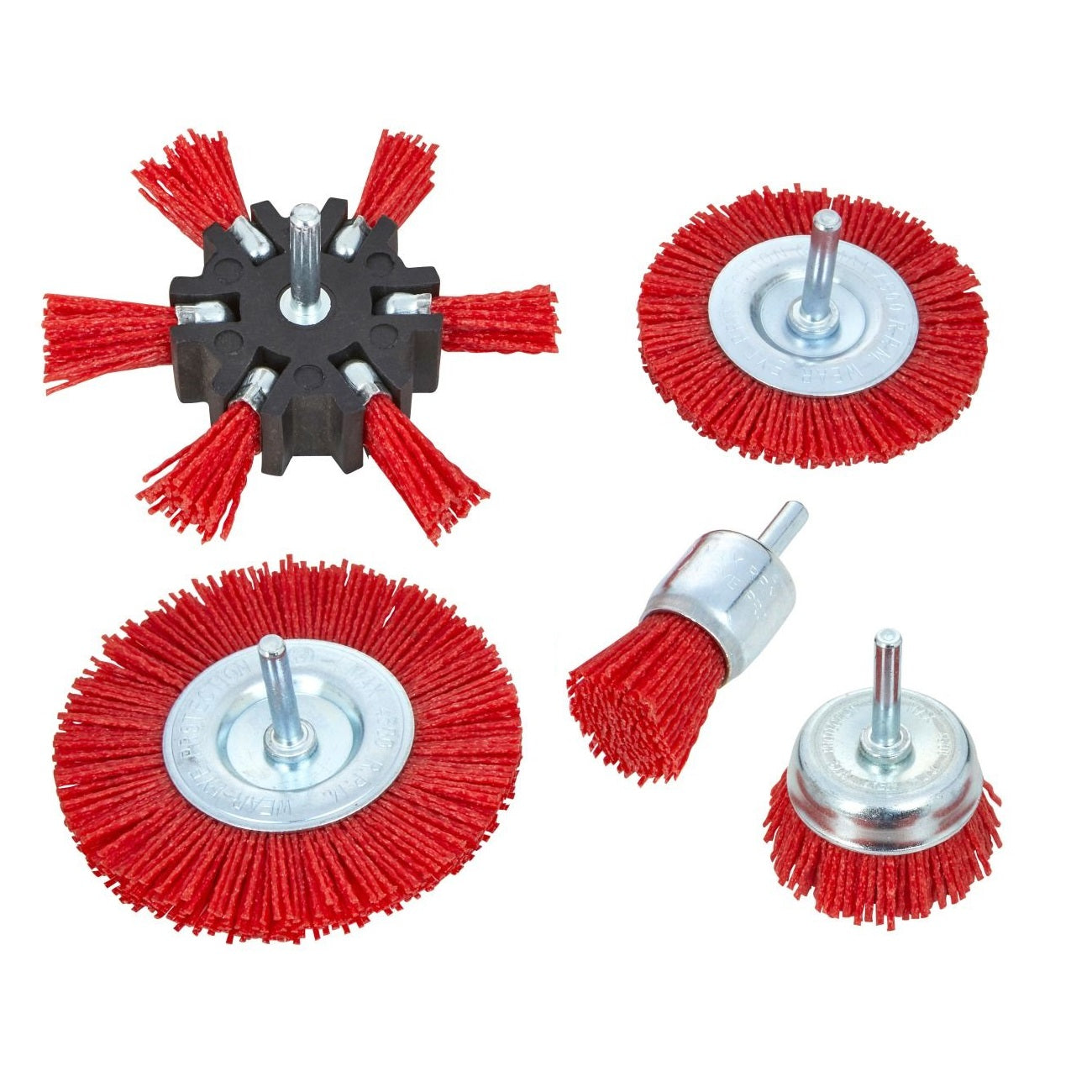Abrasive Nylon Brush 5pc Set - Blue Spot | Metal Polishing Supplies UK Ltd