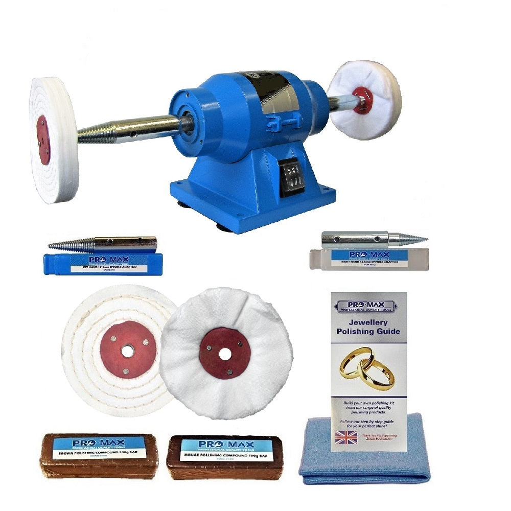 Jewellery Polishing Machine Bench Grinder 6" 150W & 4" Jewellery Polis ...