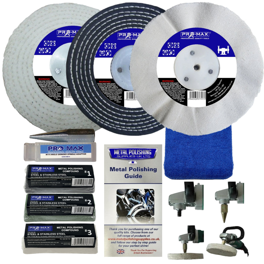 Sander Polisher Steel & Stainless Steel Metal Polishing Kit 8" x 1" 8p ...